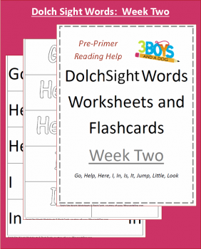 Free Dolch Sight Words Worksheets