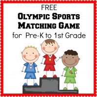 Winter Olympics Printables: Olympic Sport Matching Game + Wall Words