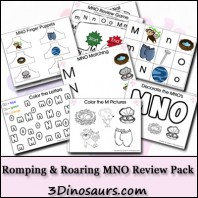 Free Homeschool Printables: Romping & Roaring MNO Review Pack