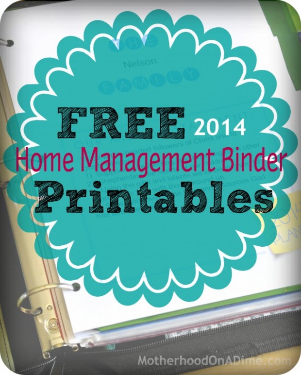 Free Home Management Binder Printables For 2014