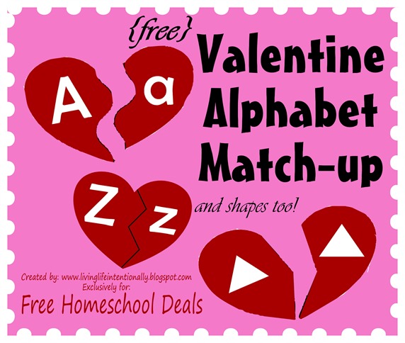 Free Valentine Alphabet Match-Up Printables Download