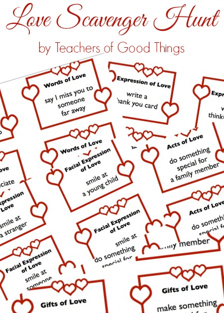 Free Printable Love Scavenger Hunt for Families