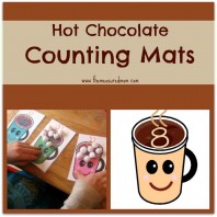Free Printable Counting Mats: Hot Chocolate Math