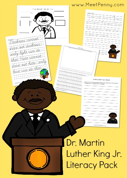 Free Dr. Martin Luther King Jr Literacy Pack