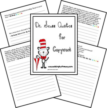 Free Dr. Seuss Quotes for Copywork, Lorax Lessons, + More!