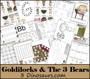 Free Goldilocks & The Three Bears Printable Pack