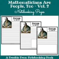 Free Mathematicians Notebooking Pages