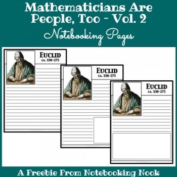 Free Mathematicians Notebooking Pages