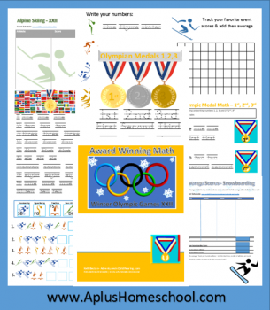 FREE Homeschool Printables Olympic Math Pack