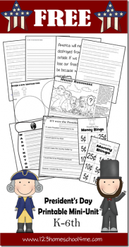 Free Presidents Day Printable Mini Unit Study