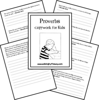 Free Proverbs for Kids Copywork Pages