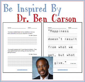 Free Copywork: Be Inspired by Dr. Ben Carson