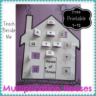 Free Multiplication Math Fact Houses Printable