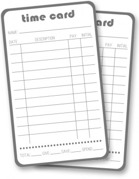 Free Chores and Allowance Time Cards for Kids