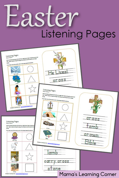 Free Easter Listening Pages for Non-Readers
