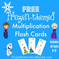 Free Frozen-Themed Multiplication Flash Cards