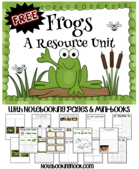 Free Frog Resource Unit & Notebooking Pages
