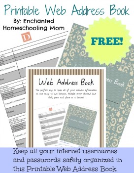 Free Printable Web Address Book