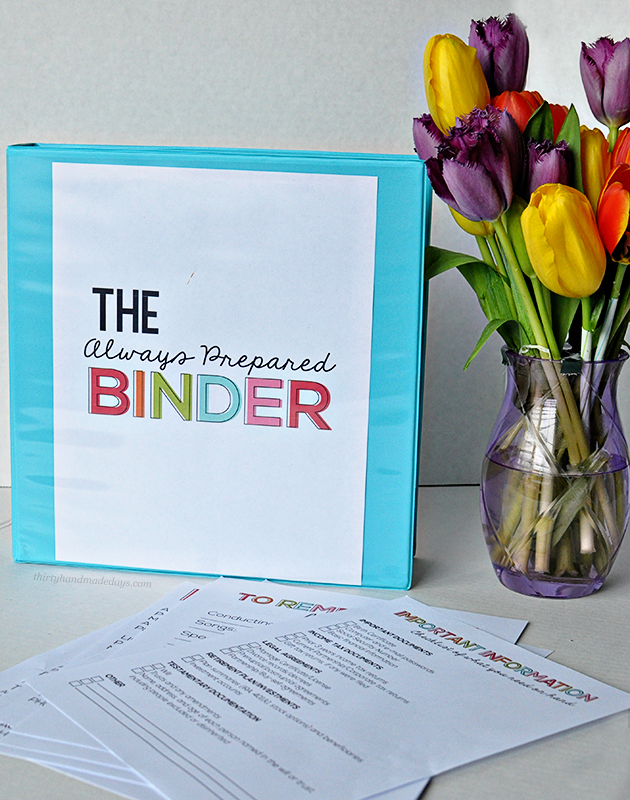 Free Always Prepared Binder Printables