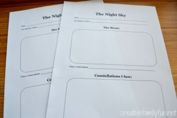 Free Printable Night Sky Journal Pages