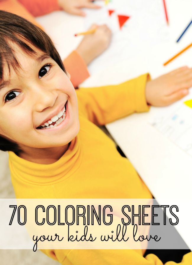 FREE! 70 Free Coloring Pages Your Kids Will Love