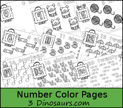 Free Number Coloring Pages