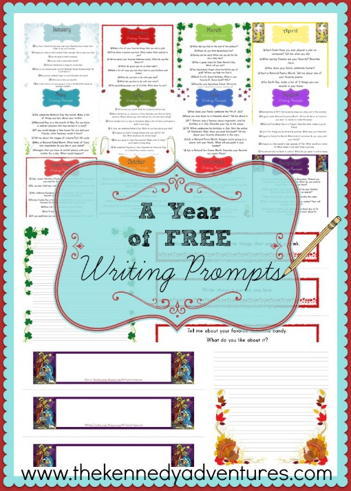 FREE Writing Prompt Printables for the Entire Year!