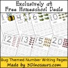 FREE Bug Themed Number Writing Printables