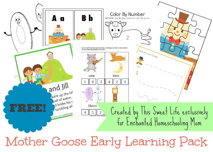 FREE Mother Goose Early Learning Pack