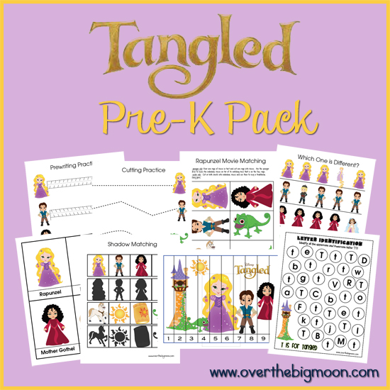 FREE Tangled PreK Printable Pack