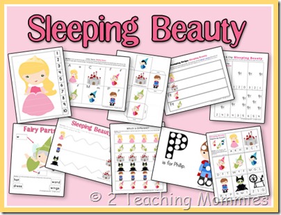 FREE Sleeping Beauty Preschool Printables