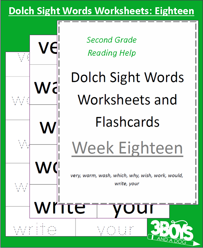 FREE Dolch Sight Words Worksheet