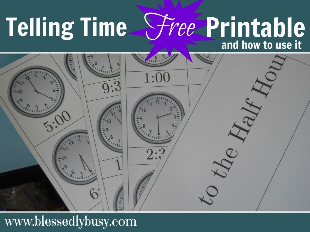 Free Telling Time Cards