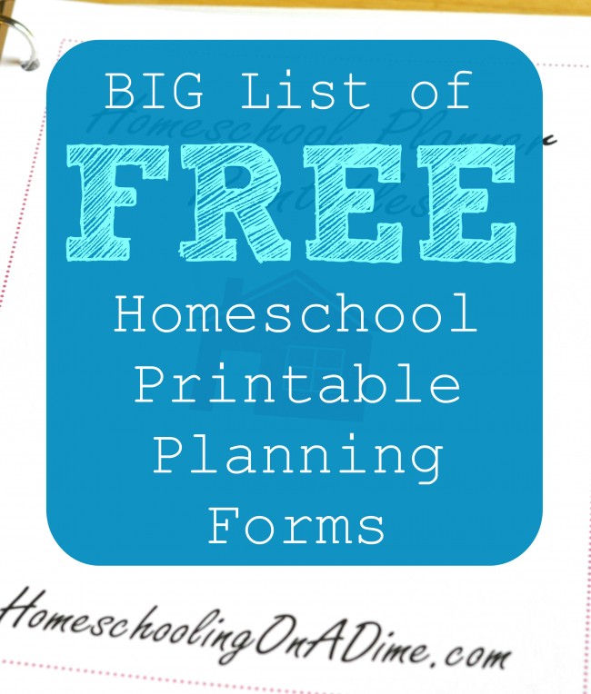 Tons of FREE Printable Homeschool Planners & Forms