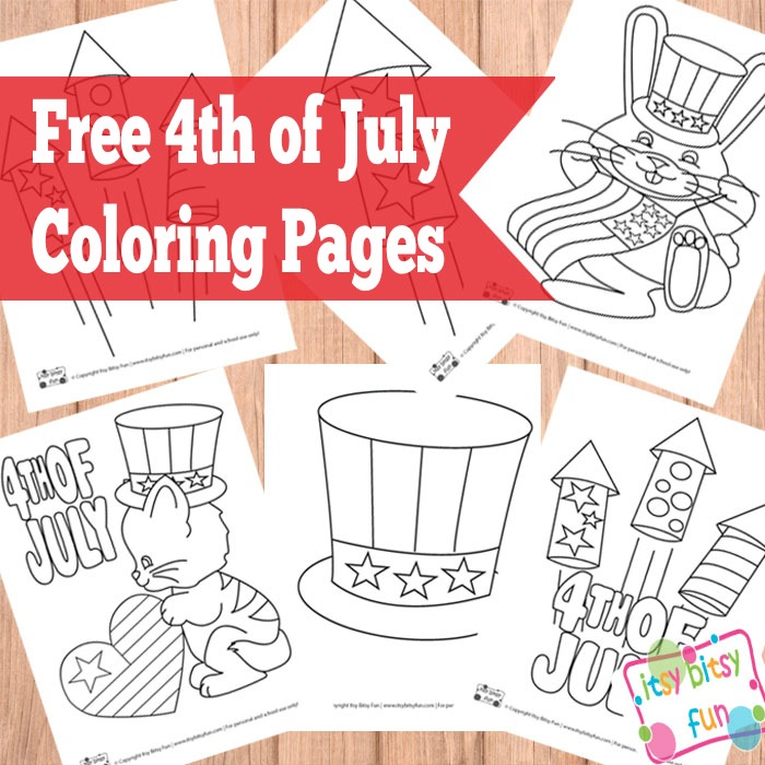 FREE Fourth of July Coloring Pages