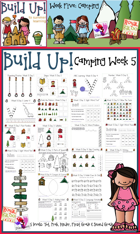 Summer Learning Printables- Camping Theme