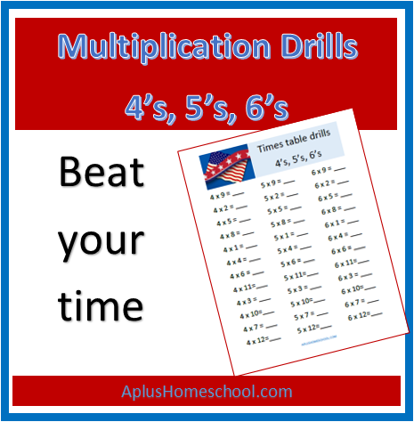 Multiplication Drills Practice Sheets