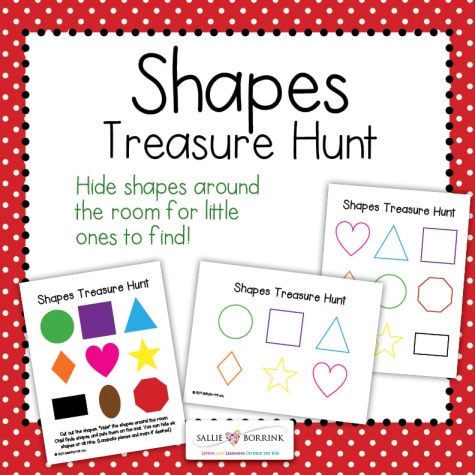 FREE Shapes Treasure Hunt Printable