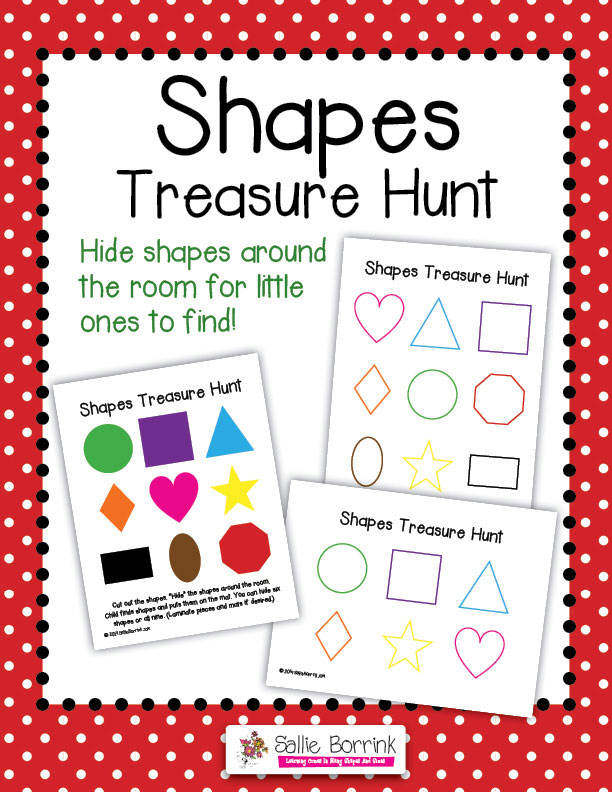FREE Shapes Treasure Hunt Printable