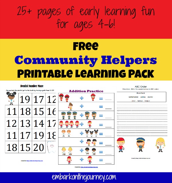 FREE Community Helpers Learning Pack