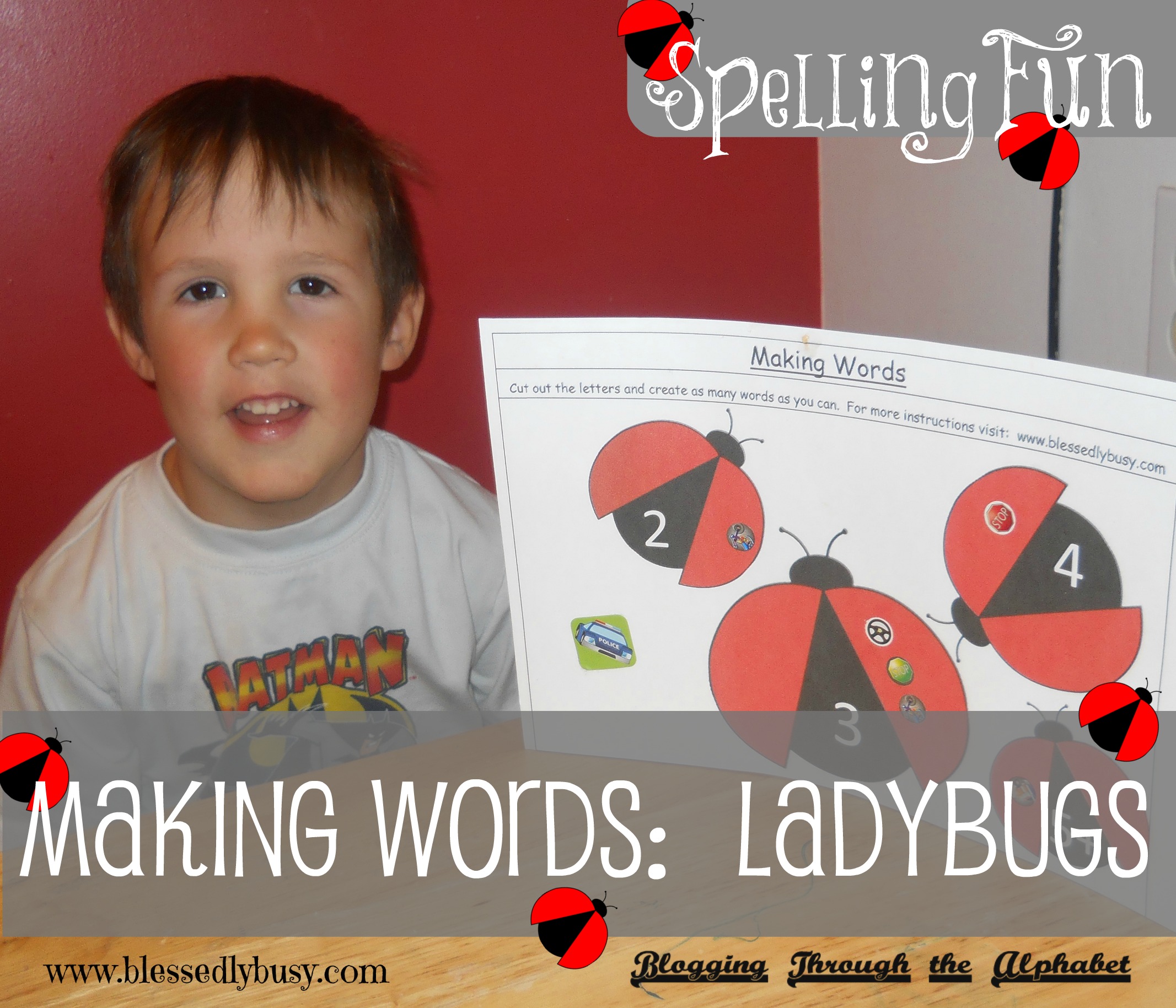 FREE Ladybug Themed Spelling Practice Activity