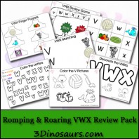 FREE V,W,X Review Printable Pack