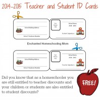 FREE Homeschool Teacher and Student ID Cards