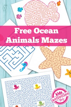 FREE Ocean Animals Printable Mazes for Kids