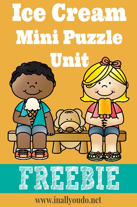 FREE Ice Cream Mini-Puzzle Unit