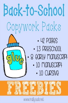FREE Back to School Copywork Printable