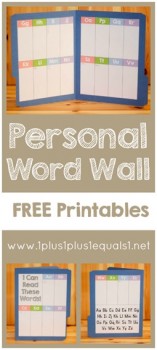 Personal Word Wall Printable Freebie