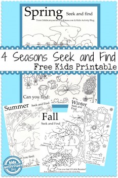 FREE Printable 4 Seasons Seek and Finds