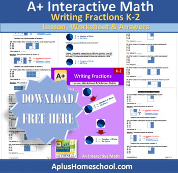 Writing Fractions Math Freebie