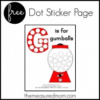 FREE G is for Gumball Printable